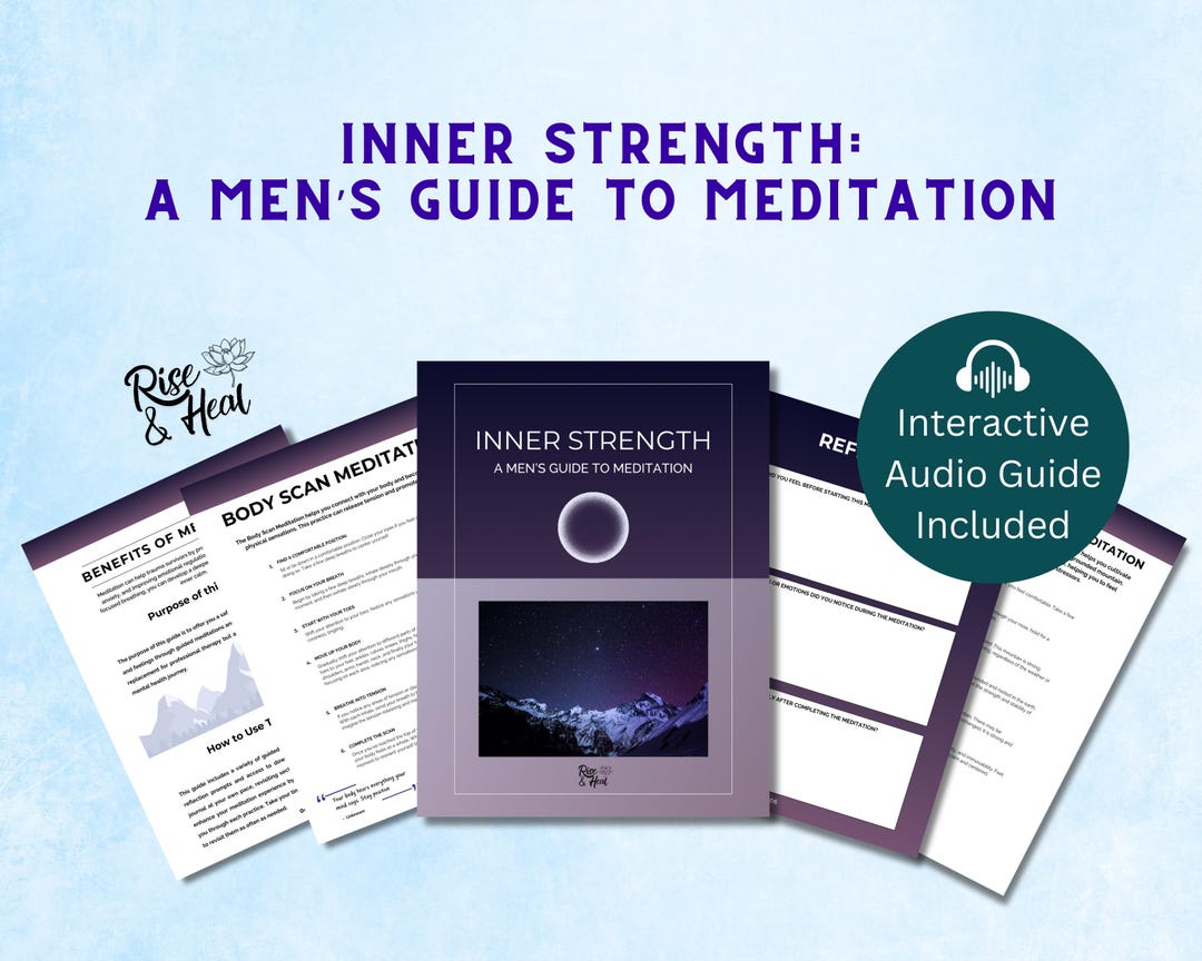 Meditation Guide for Men Printable Scripts With Audio for Mindfulness ...