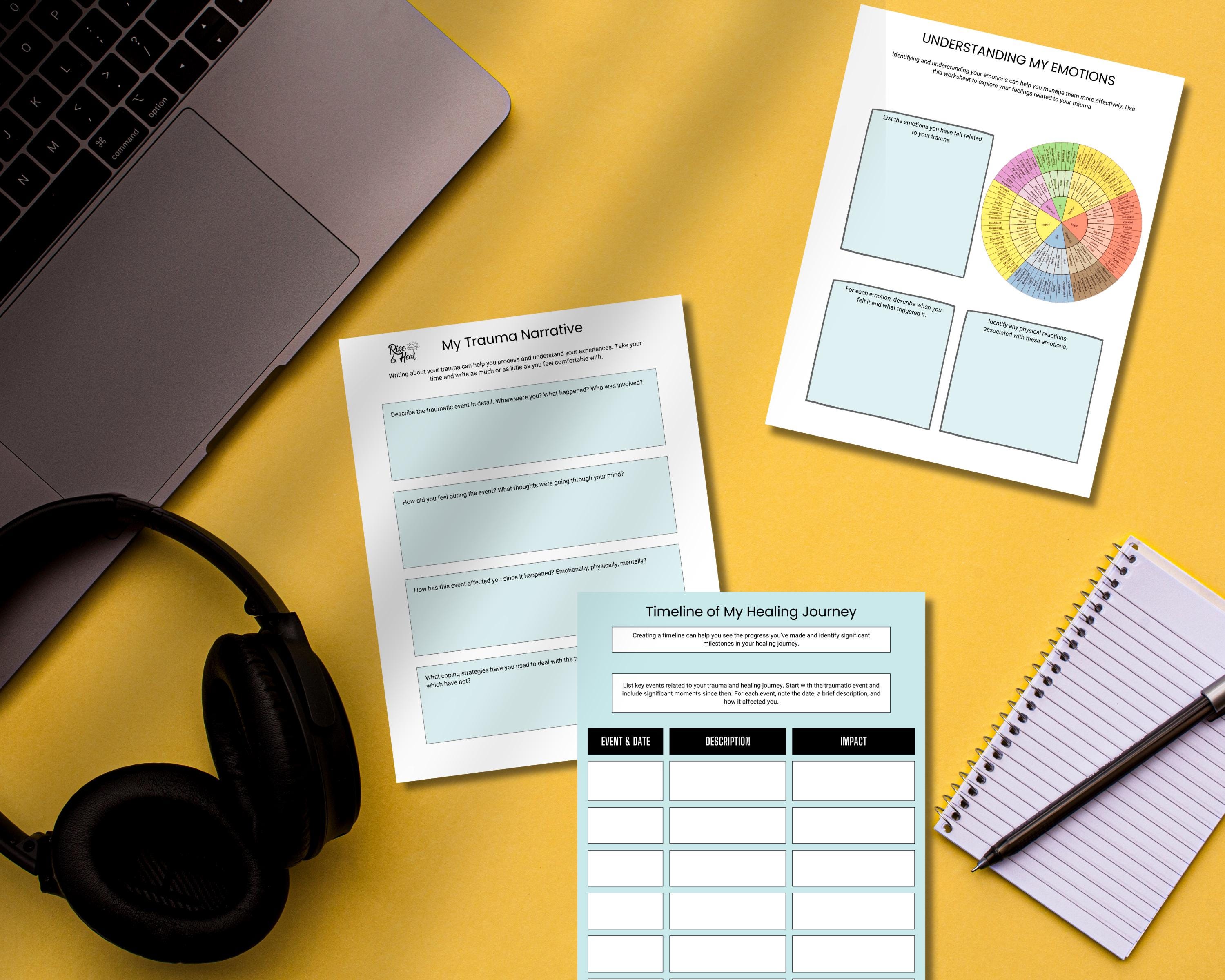 Trauma Processing Worksheets for Adults - Printable With Guided Audio ...