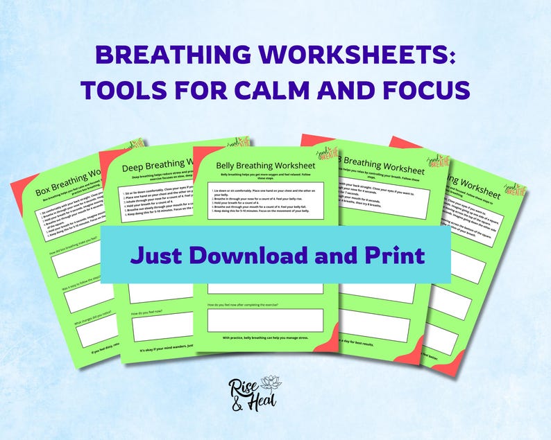 Breathing Exercises for Teens - Printable Worksheets With Audio for ...