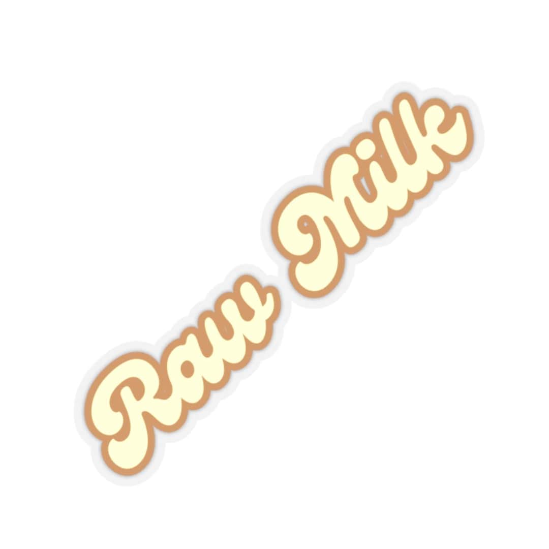 Retro Raw Milk Stickers, Butter Yellow Vinyl Decals - Etsy