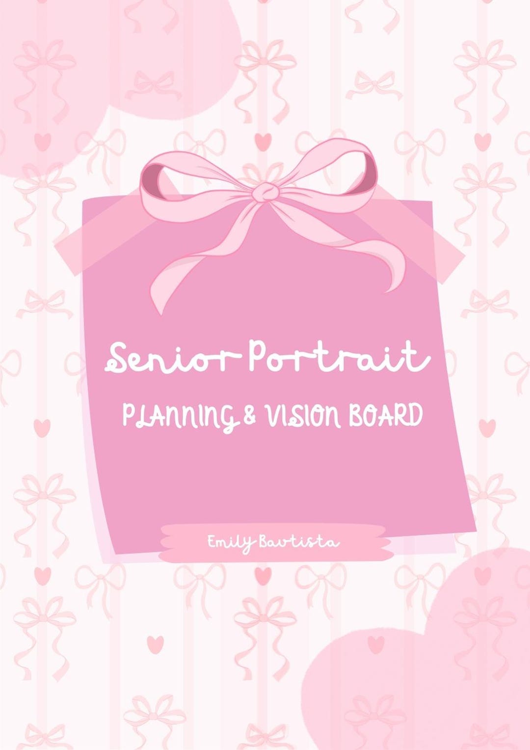 High School Senior Portrait Planning & Vision Board - Etsy