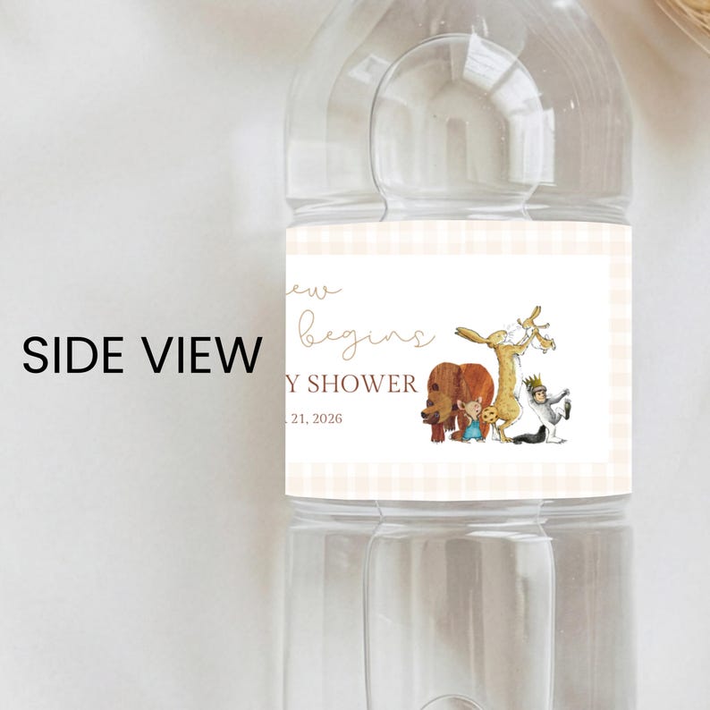 A New Chapter Begins Water Bottle Labels | Storybook Baby Shower Drink ...