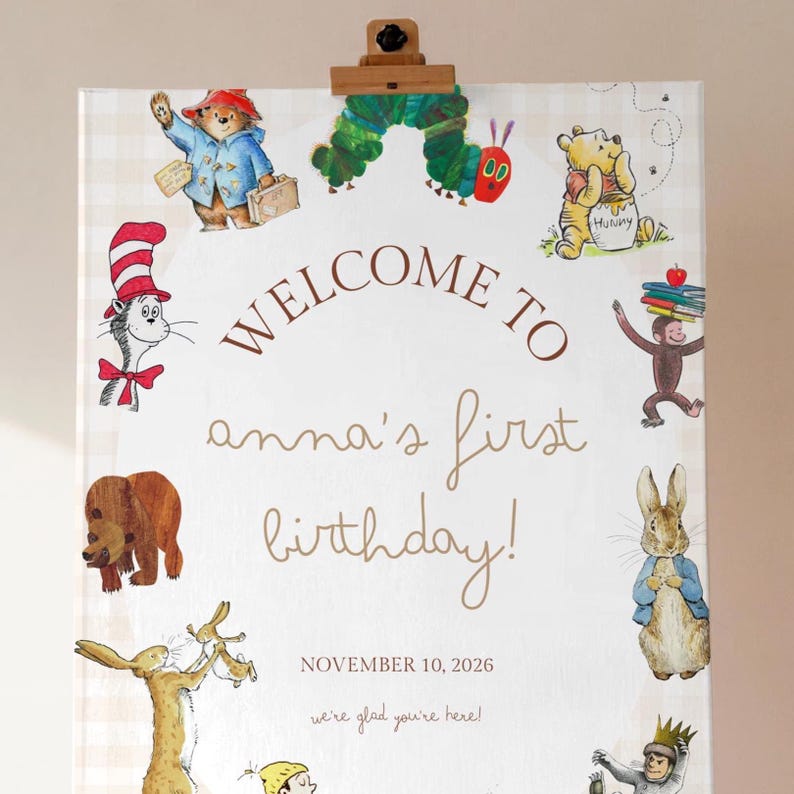 One for the Books First Birthday Decor Full Bundle | Storybook Birthday ...