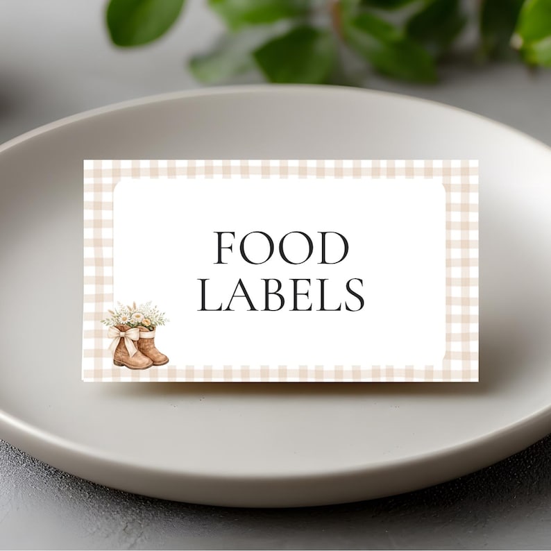Cowgirl Food Labels Template | First Rodeo Food Tent Cards | Western ...