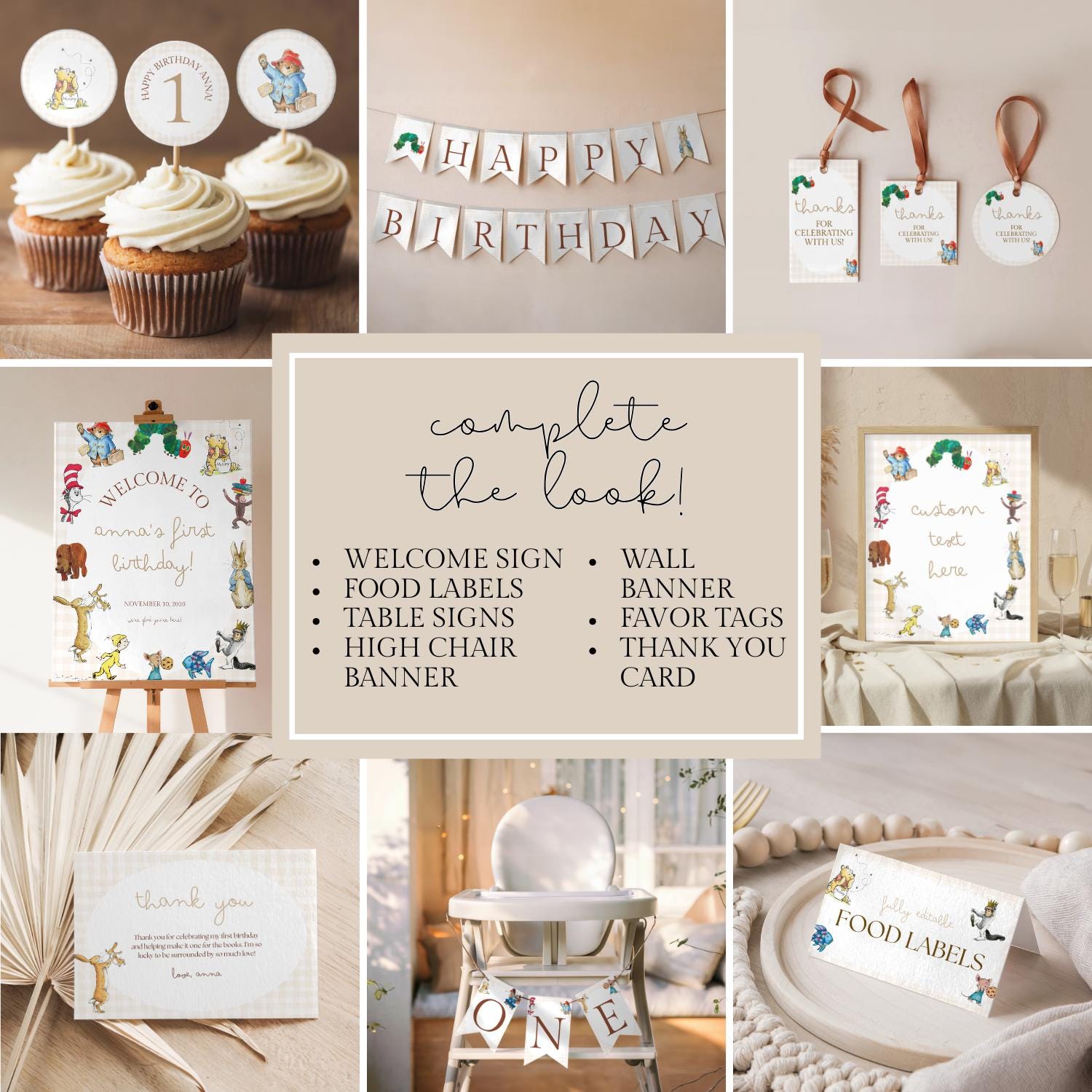 First Birthday Welcome Sign | One for the Books Storybook Birthday ...