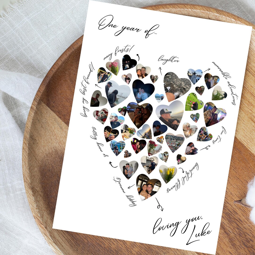 Personalized Anniversary Card With Custom Photos/phrases, Special ...