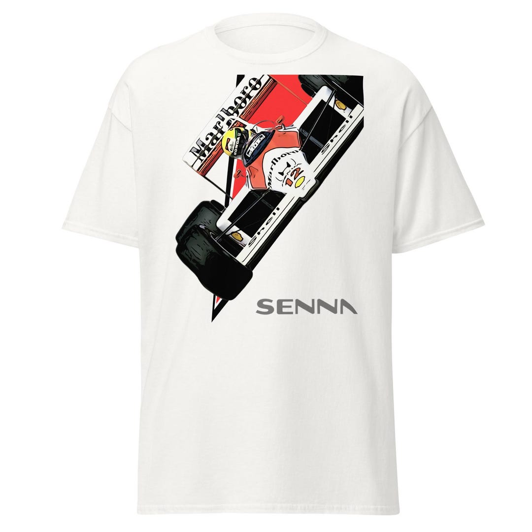Retro Senna Formula T-shirt - Senna Vintage Car Graphic T-shirt - Etsy