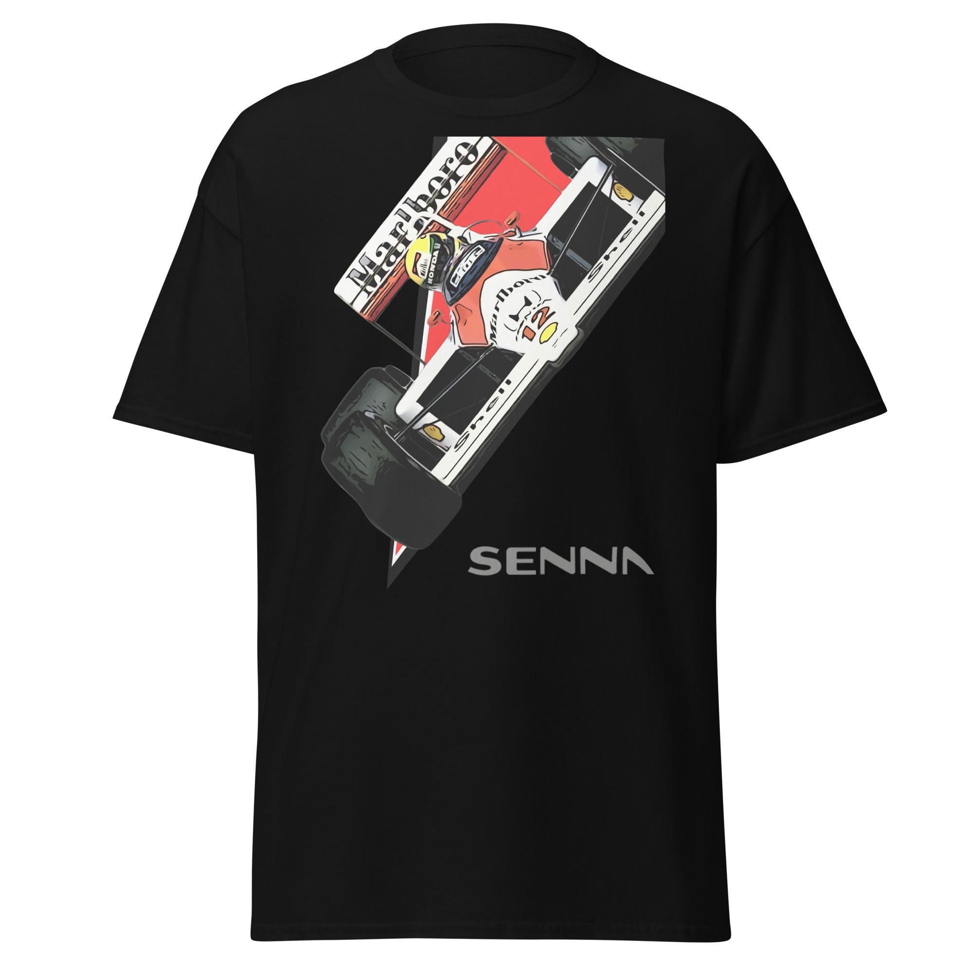 Retro Senna Formula T-shirt - Senna Vintage Car Graphic T-shirt - Etsy