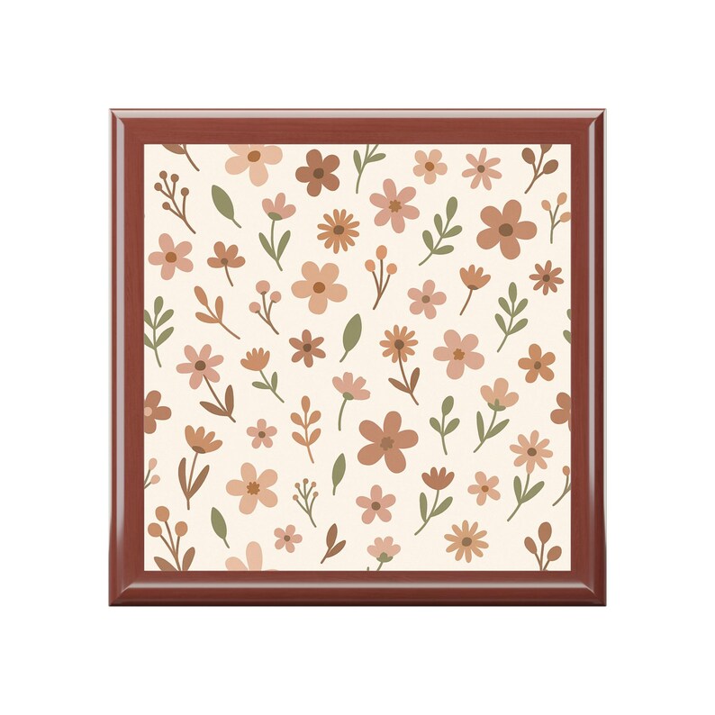 Floral Jewelry Box Boho Gift for Her Women Keepsake Box Organizer for ...