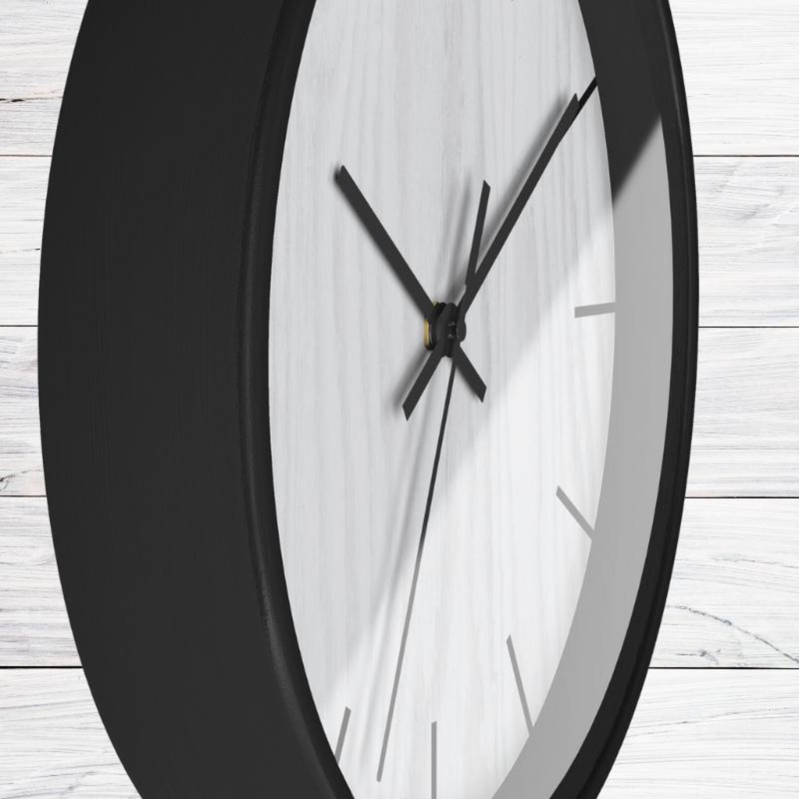 Minimalist Wall Clock Modern Wood Clock for Home Office Decor Silent ...