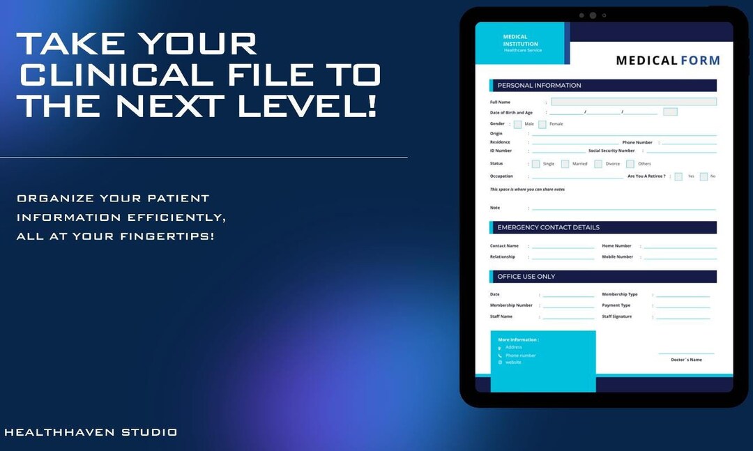 Editable Clinical File Template for Healthcare Professionals Simplify ...