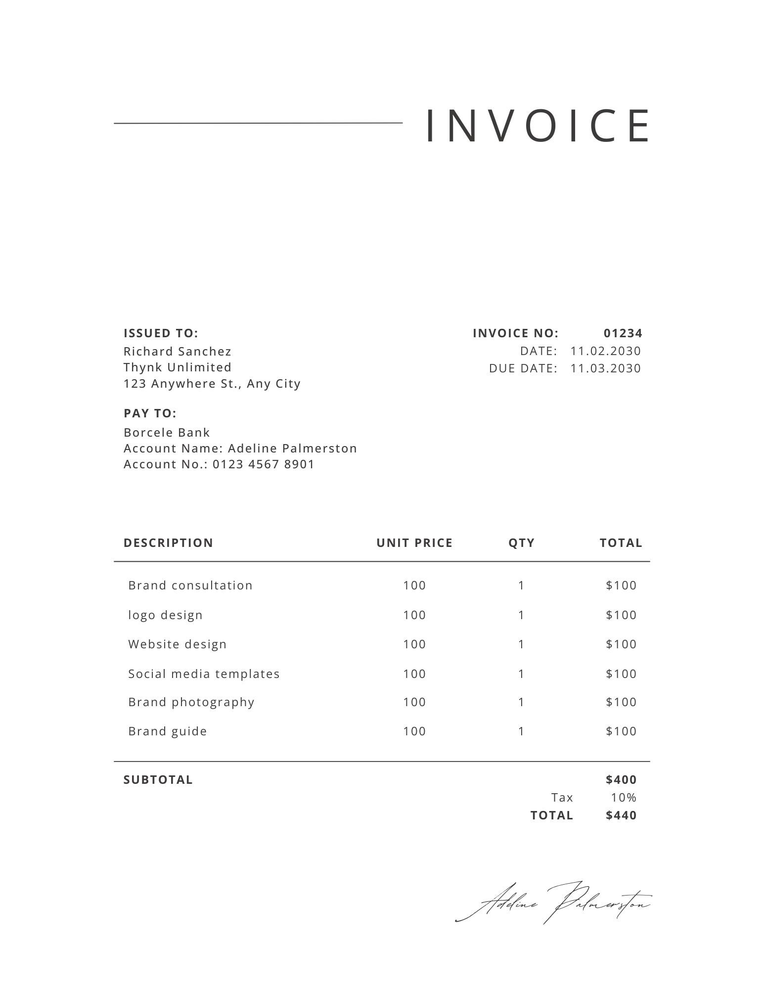 Professional and Customizable Invoice Template for Business Success - Etsy