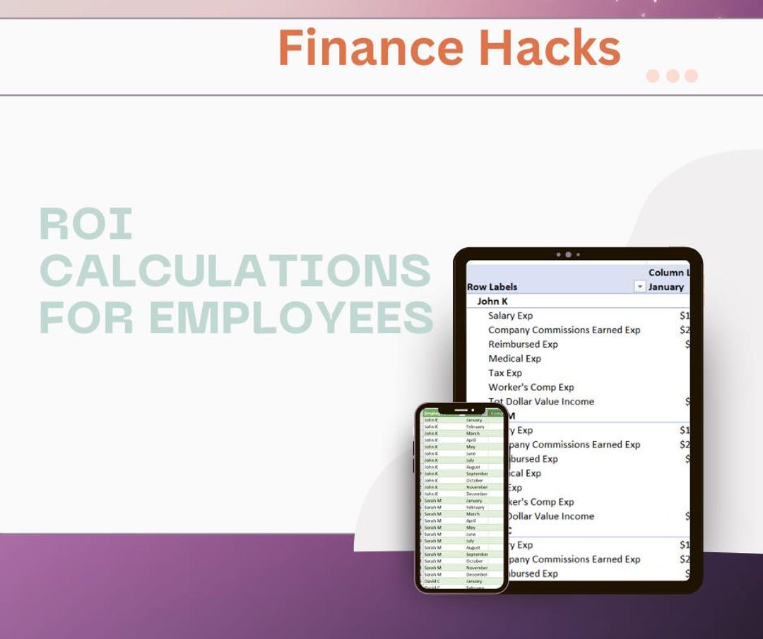 Commissioned Employee ROI (return on Investment): Excel Digital ...