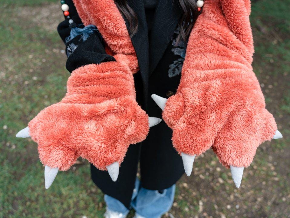 Red Dragon Hat With Scarf - Etsy