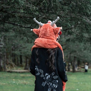 Red Dragon Hat With Scarf - Etsy