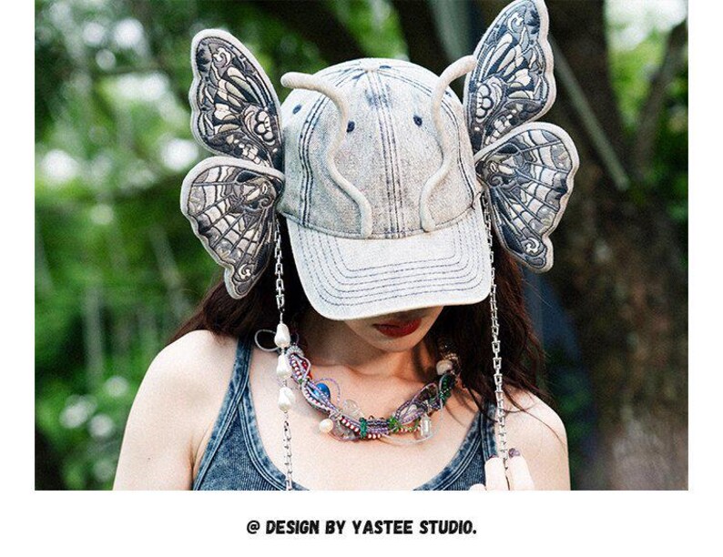 Baseball Cap Butterfly Denim Design - Etsy