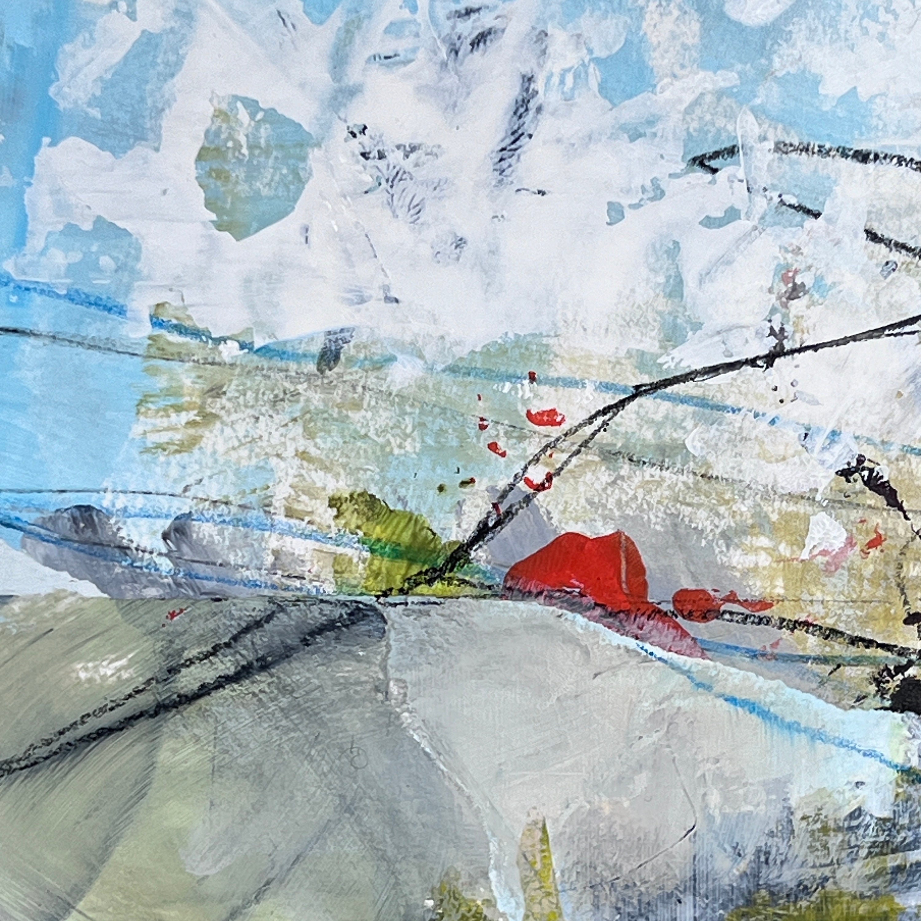 Contemporary Landscape, Modern Abstract Landscape, Wall Decor, Mixed ...