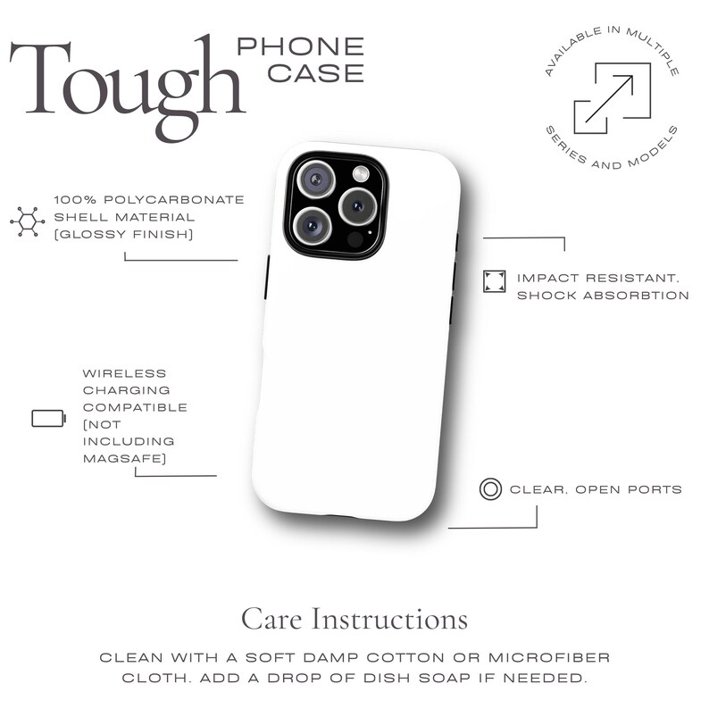 Goat Line Art Tough Phone Case, Protective Phone, Animal Lover Gift ...