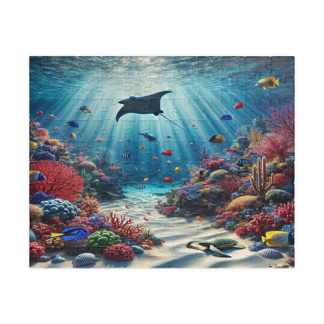 Puzzle, Sea Life Jigsaw Puzzle, Ocean Animal Puzzle, Relaxing Activity ...