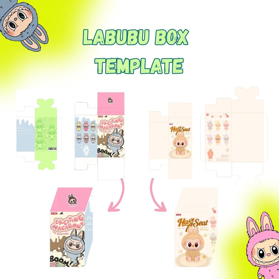 Labubu Box Template, Printable Labubu Box Template - Etsy