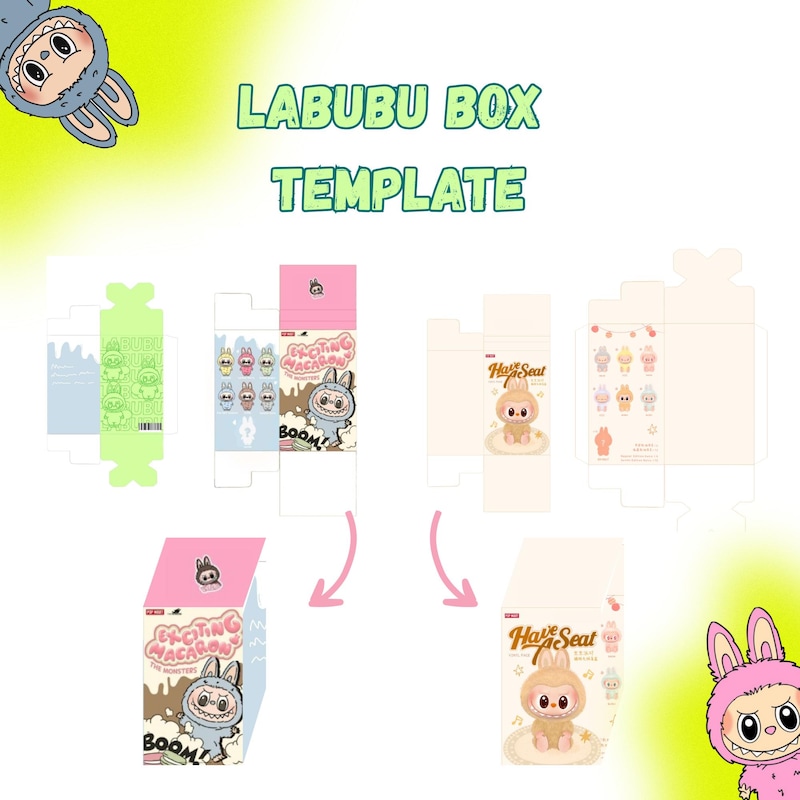 Labubu Template Box - Etsy