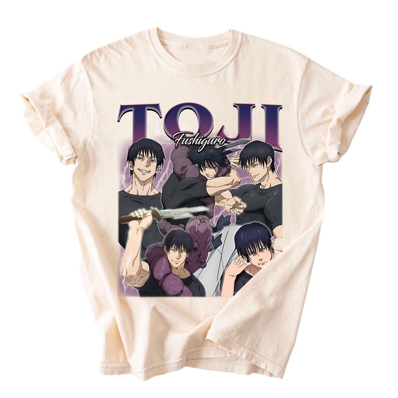 Toji Fushiguro Jujutsu Kaisen T-shirt PNG, Vintage Streetwear, Apparel ...