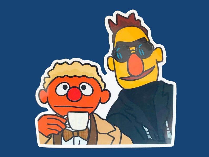 Ineffable Bert & Ernie Stickers - Etsy