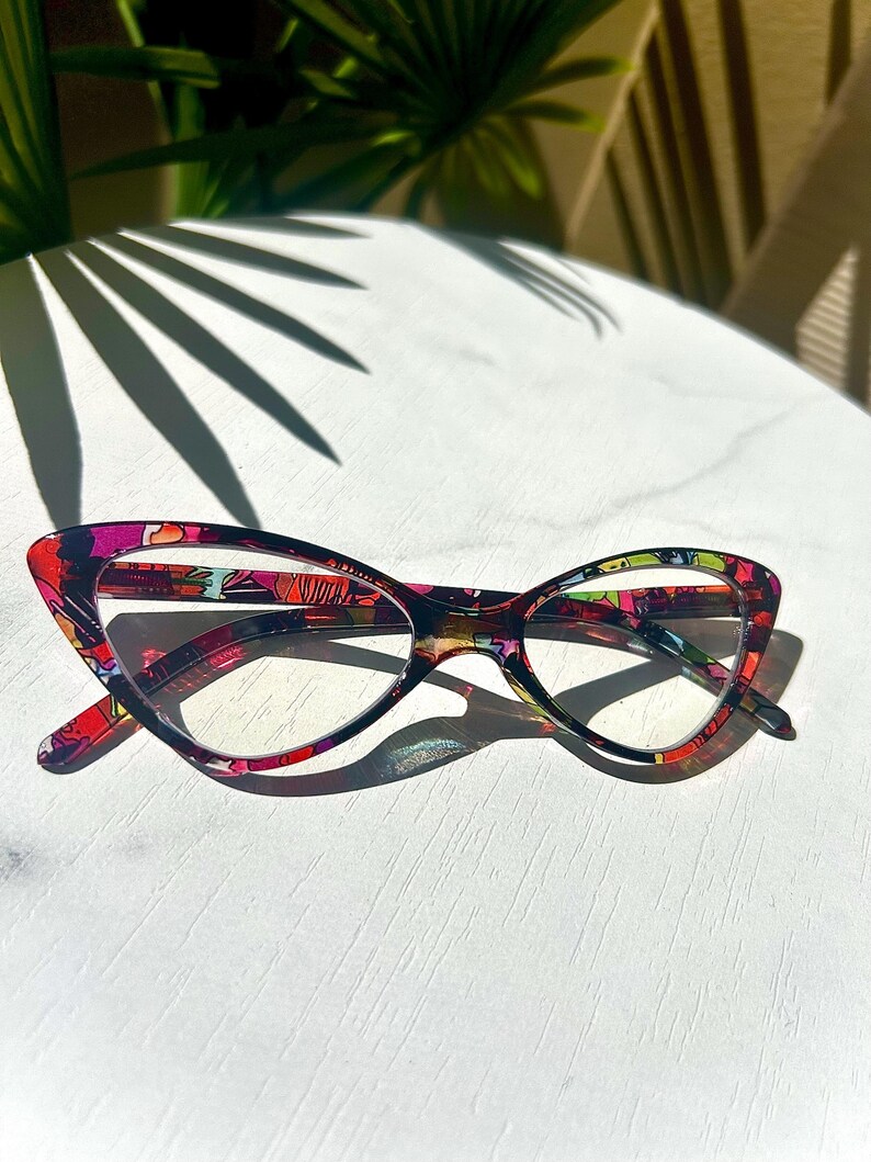 Cat Eye (reading) Glasses +150, +400 Leopard Pink & Tortoise Frames ...