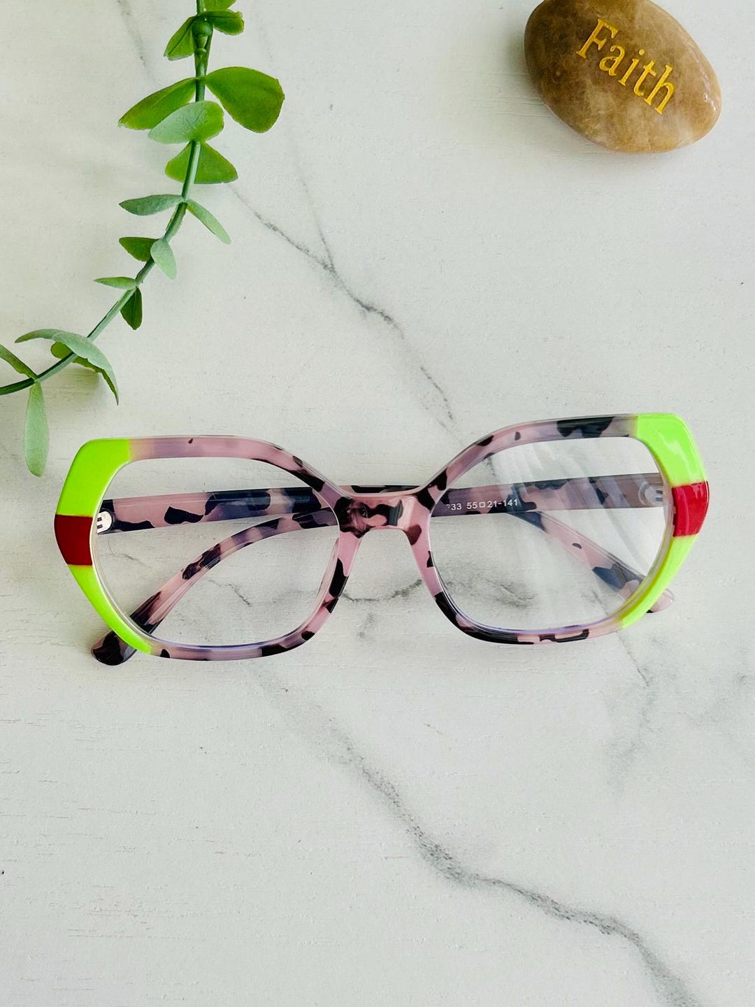 Kiwi Lemonade Oversized Frames-retro 80s 90s Statement Bold Vintage ...