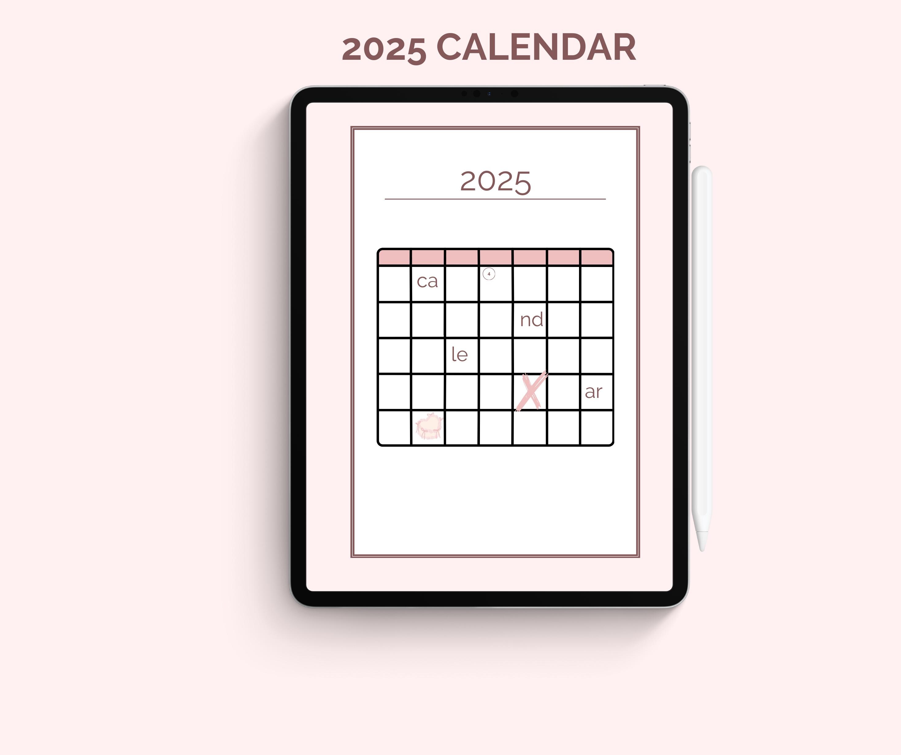 Digital 2025 Calendar Planner | PDF | Hyperlinked Monthly Digital ...