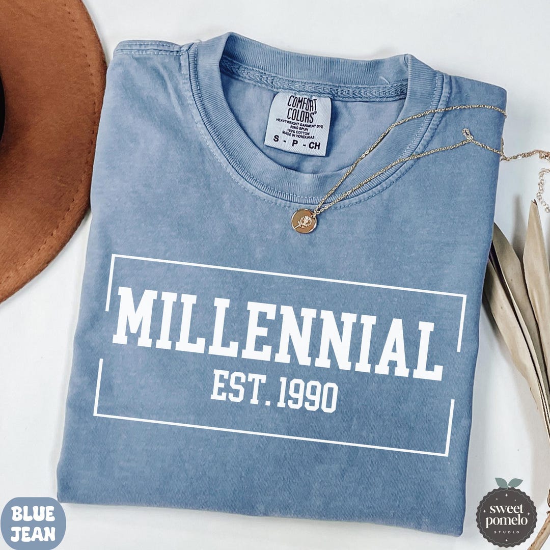 Millennial Sweatshirt Est Custom Year Comfort Colors®, Gen Z Trendy ...
