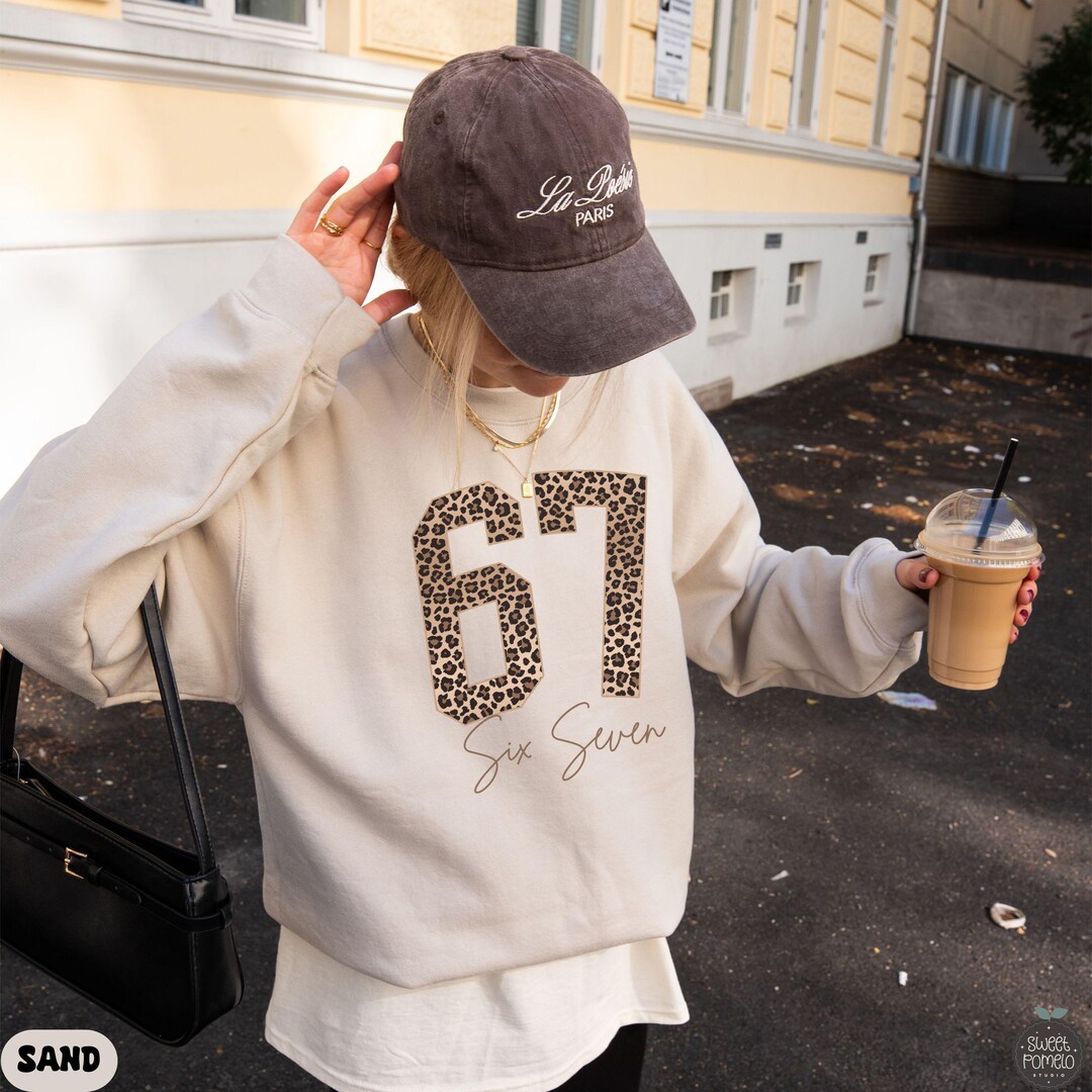 67 Meme Shirt Six Seven Varsity Font Comfort Colors Tee: Funny Tiktok ...