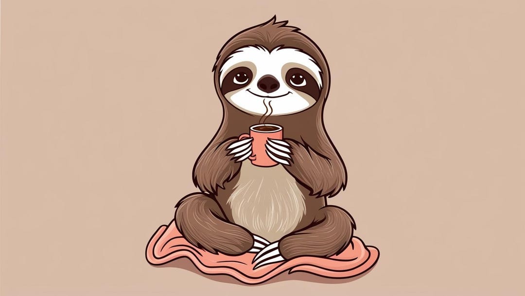 Sloth Printable Art – Cute Sloth Wall Decor – Instant Download PDF ...