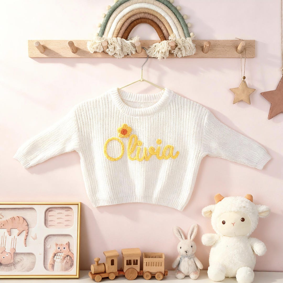 Baby Sweater With Name| Custom Baby Sweater | Personalized Baby Sweater ...