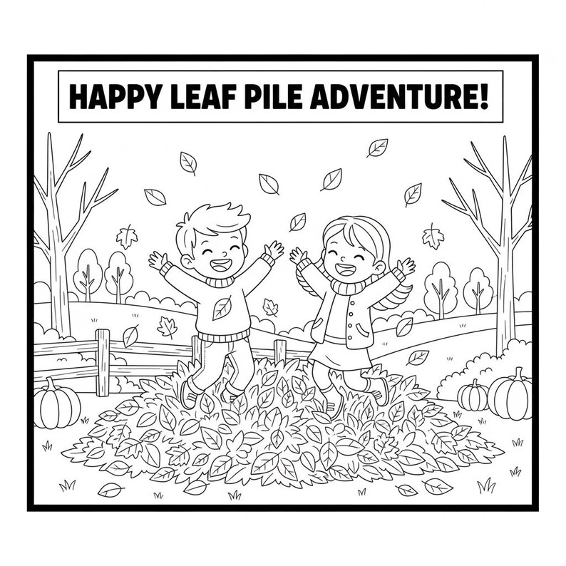 Printable Fall Coloring Sheets for Kids & Adults - Etsy