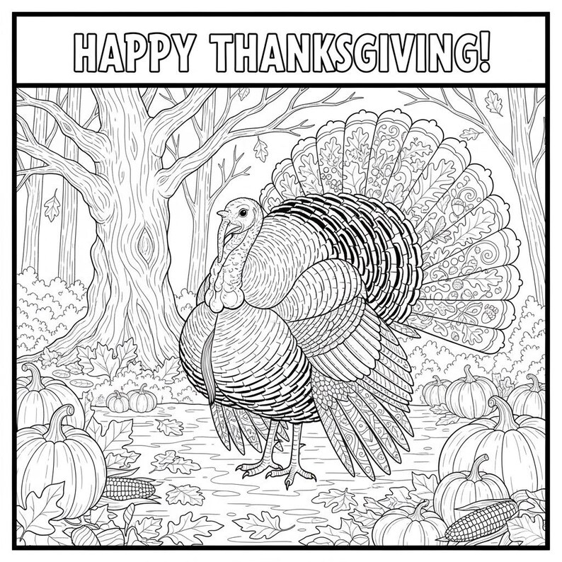 Printable Fall Coloring Sheets for Kids & Adults - Etsy