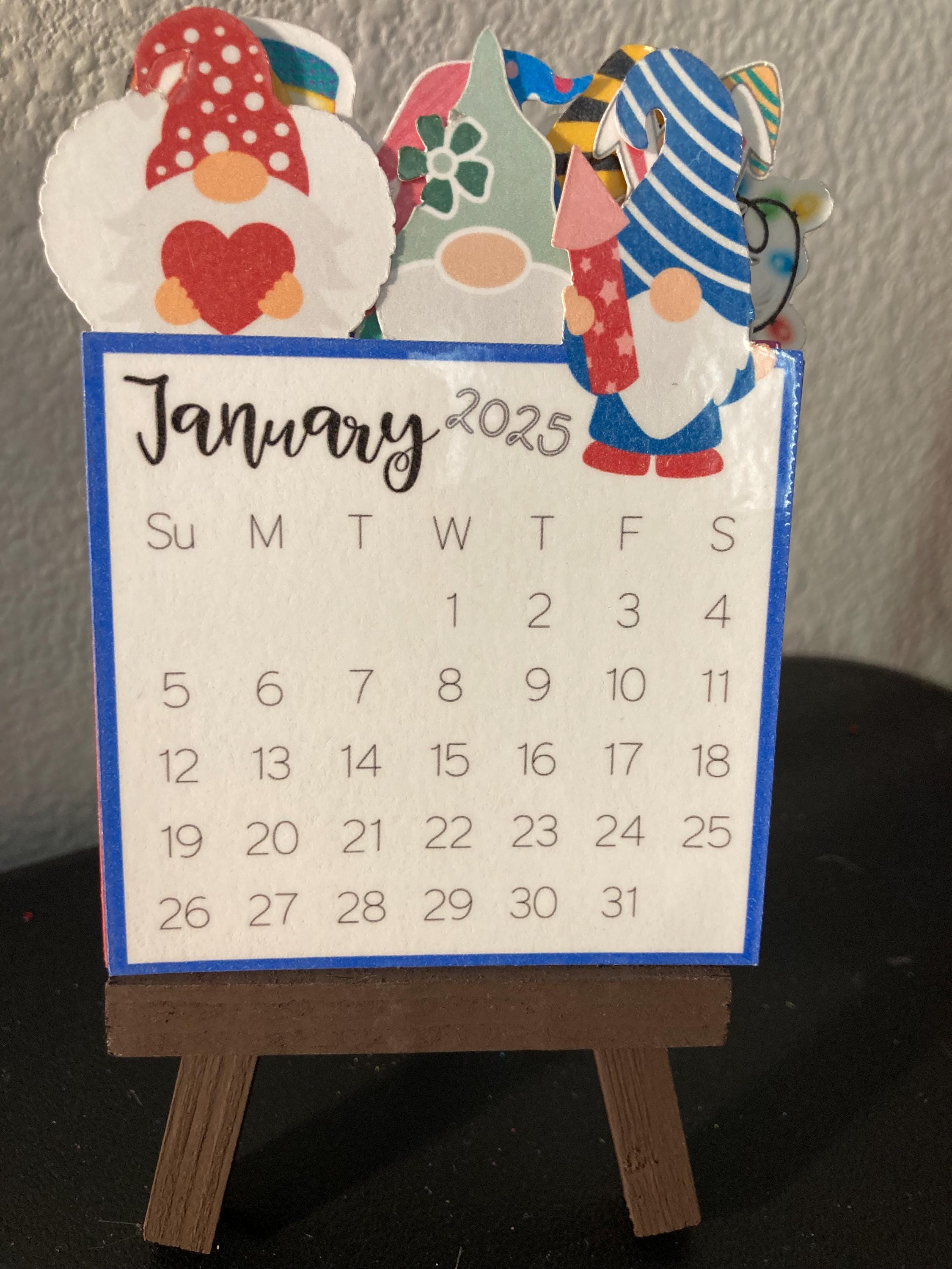 2025 Gnome Desk Calendar - Etsy