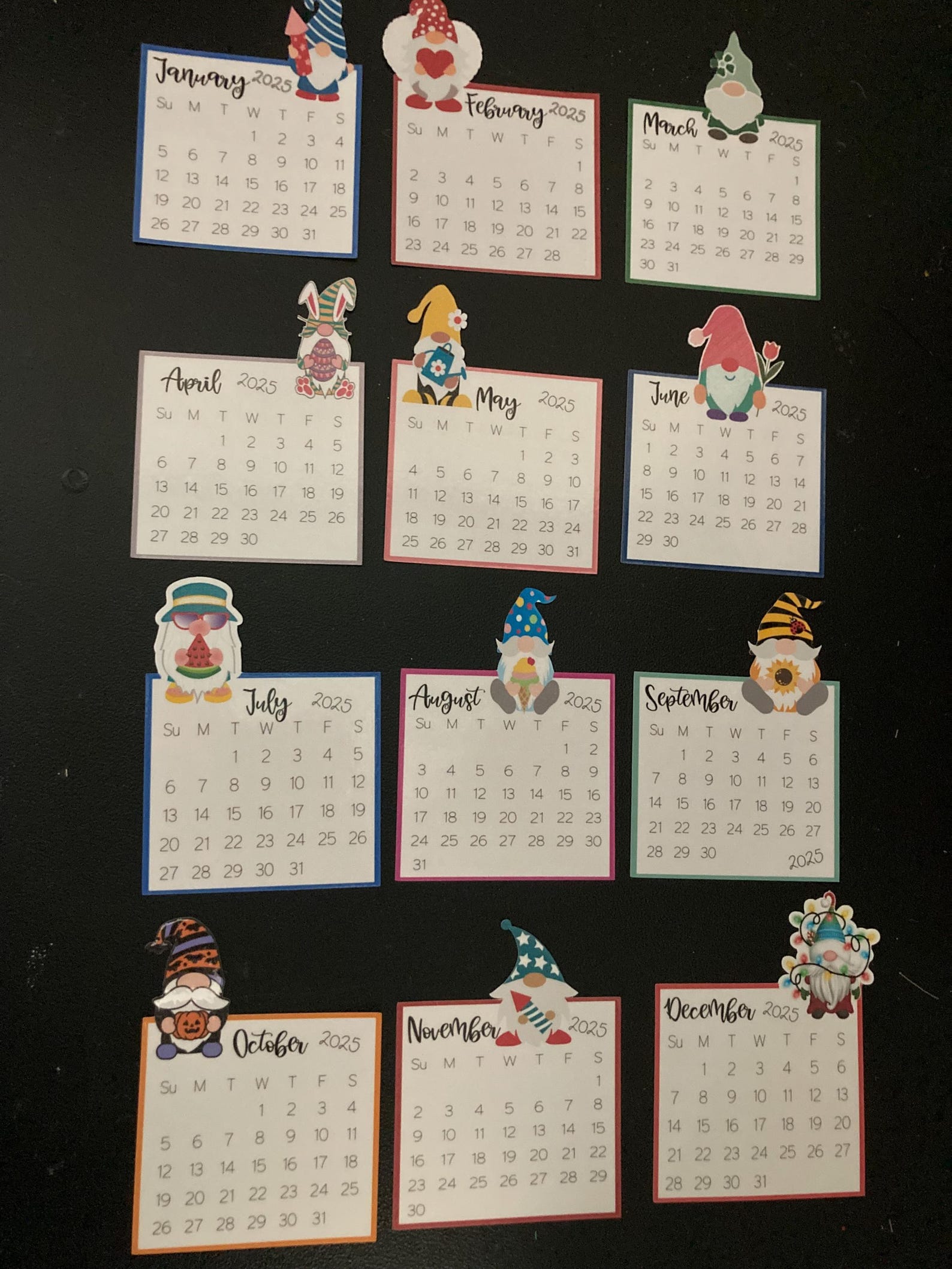 2025 Gnome Desk Calendar - Etsy
