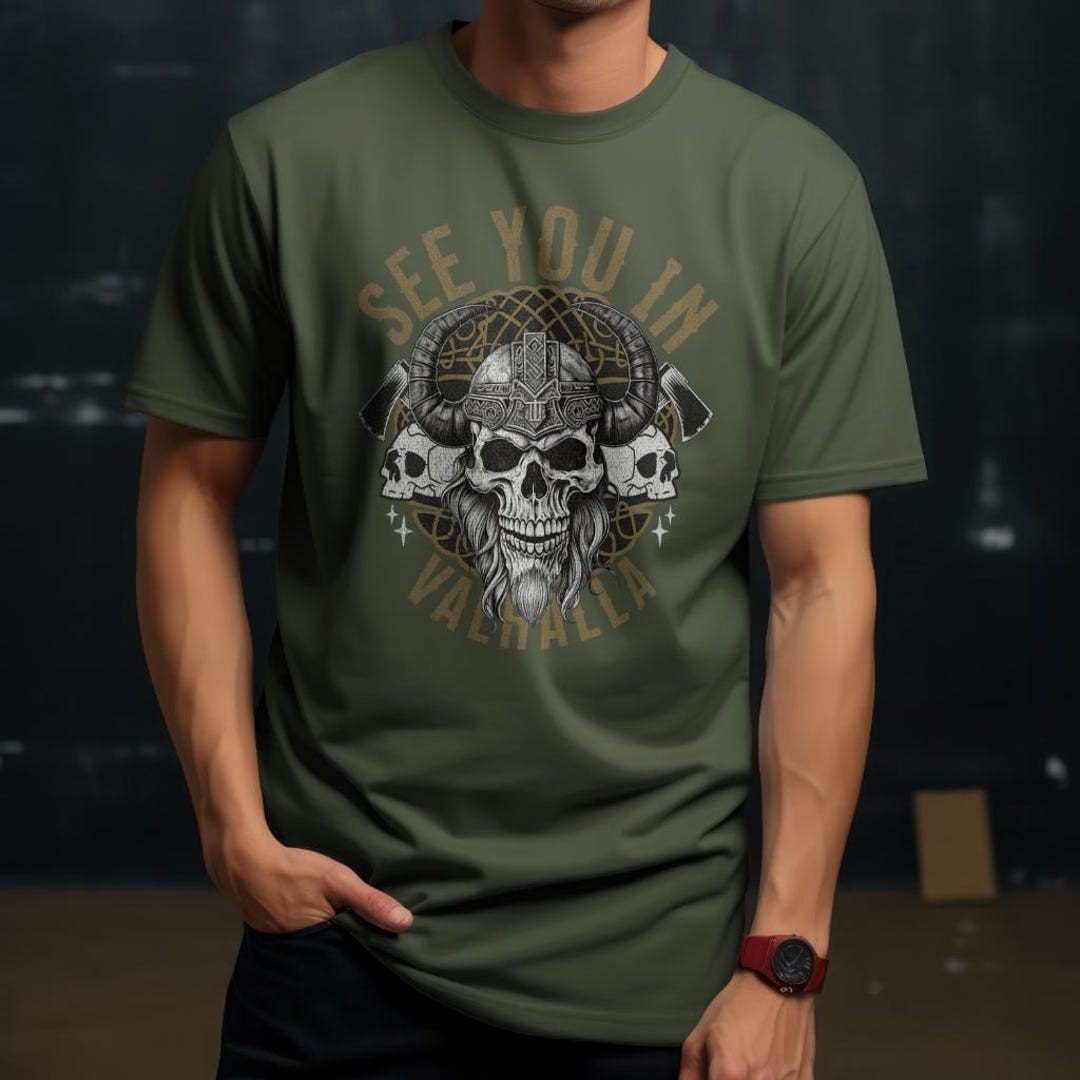 Viking Shirt, See You in Valhalla, Norse Valhalla, Mythology Viking ...