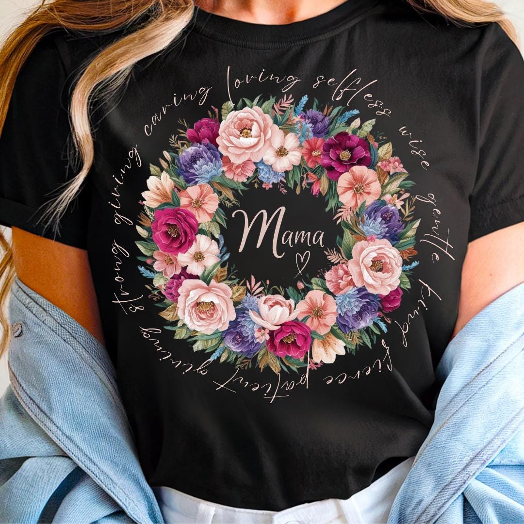 Boho Floral Mama Png, Mom Adjectives Png, She is Mom Png, Mama ...