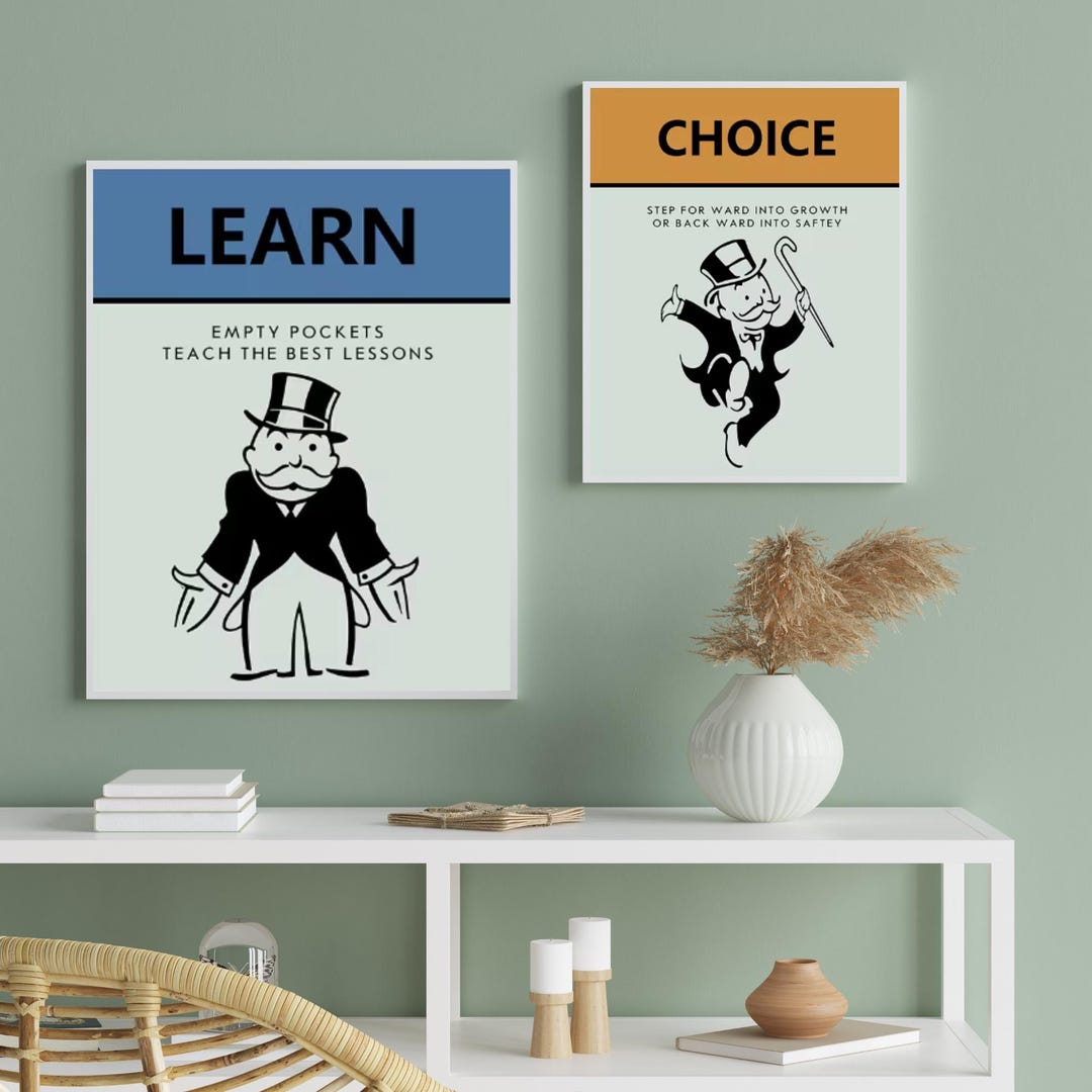 Wall Art Motivational Monopoly Posters – Handmade - Etsy