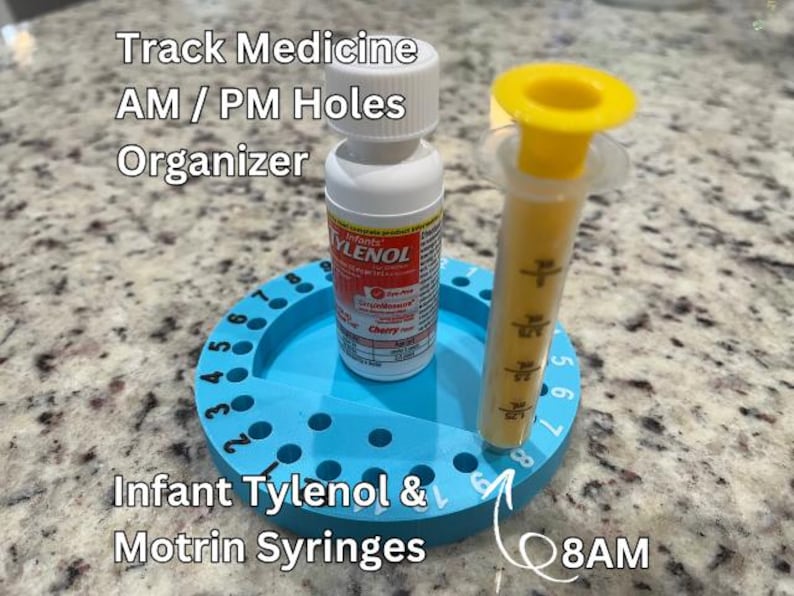 Tylenol & Motrin Syringe Holder Adapter Time Tracker - Infant ...