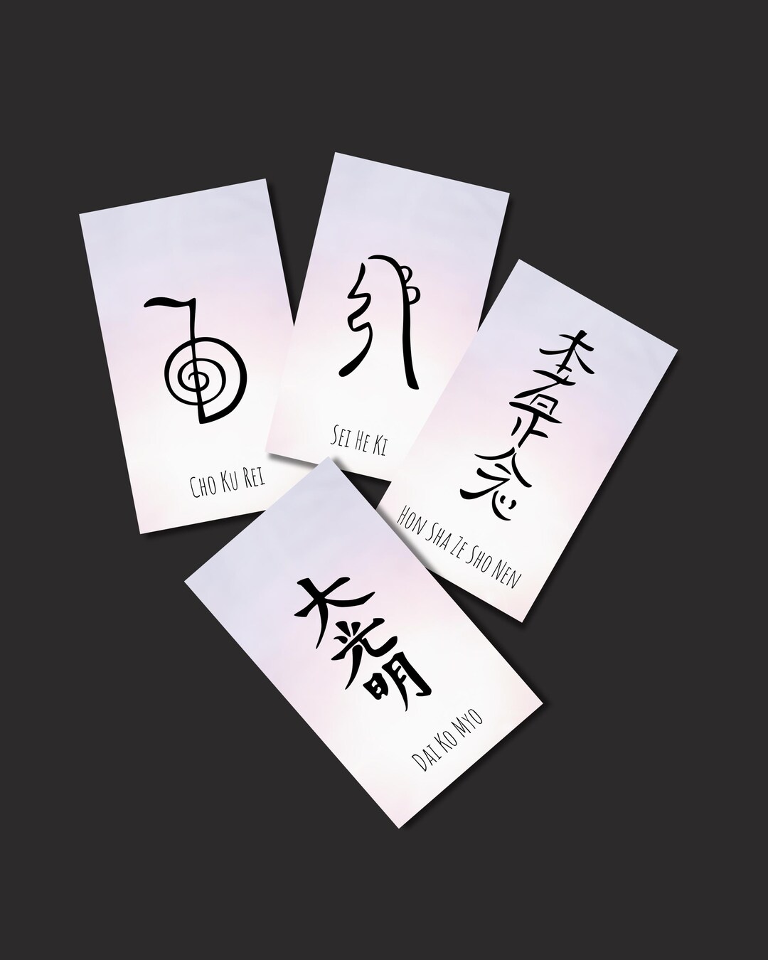 Reiki Symbol Flashcards: Energy Healing Tool (digital Download, 7x12cm ...