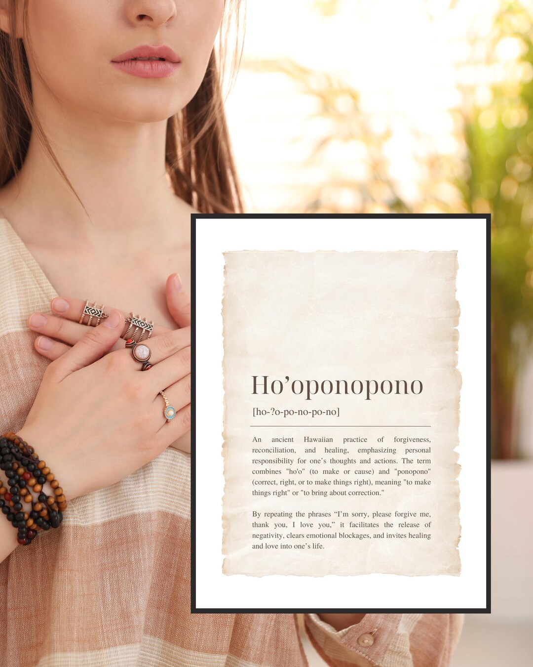 Dictionary Definition of Ho'oponopono, Self Healing Prayer Artwork, Hawaiian Prayer Meaning ...