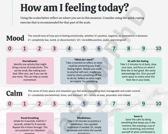 How Am I Feeling Handout - Etsy