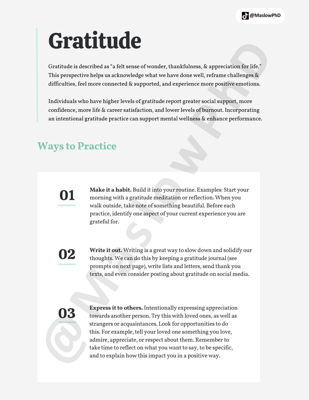 Gratitude Handout - Etsy