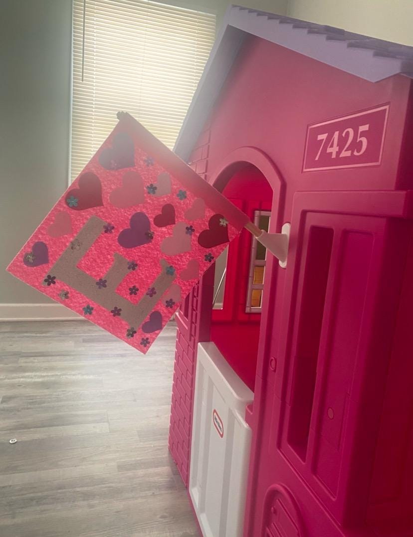 Playhouse Flag, Pretend Playhouse Flag Holder, Flag, Toy House Flag - Etsy