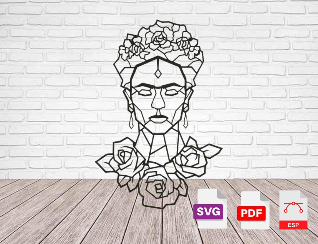 Frida Kahlo - Wall Art Laser Cut Files DXF SVG, CNC Router File for ...