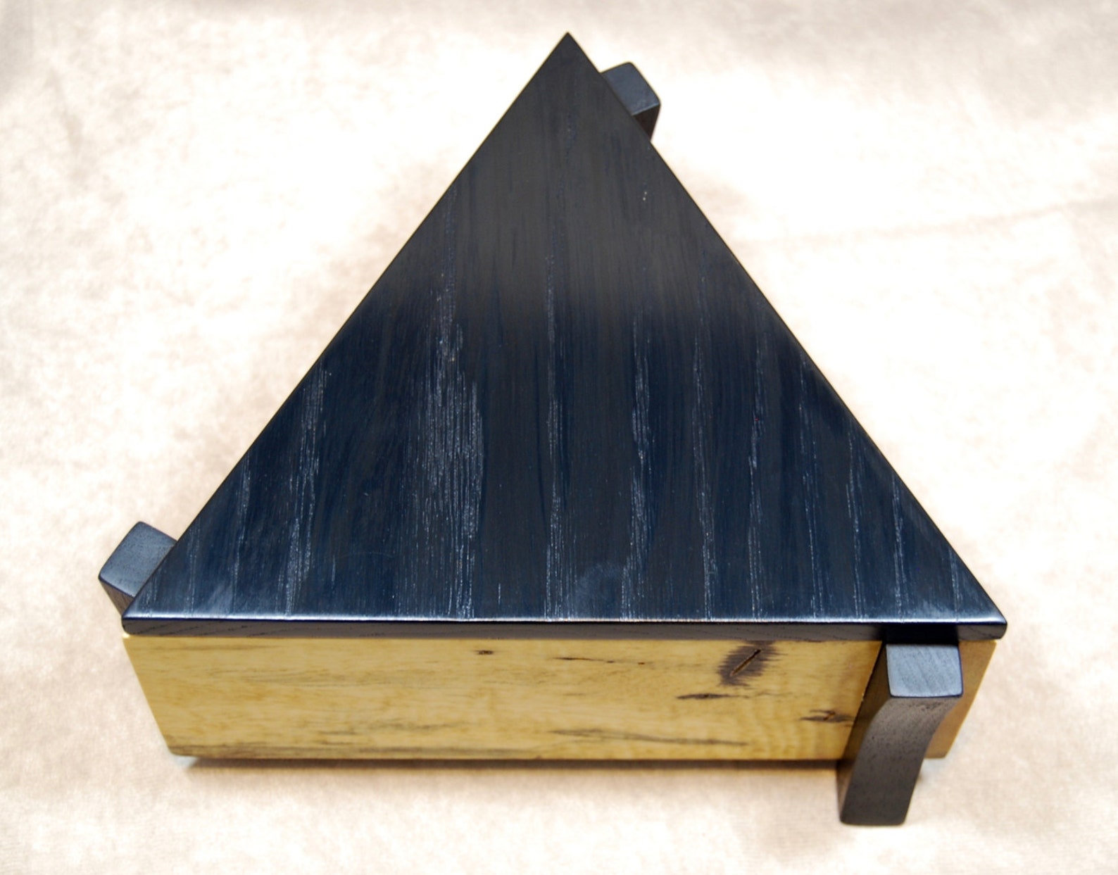 Triangle Box in Spalted Tamarind and Ebonized Oak - Etsy