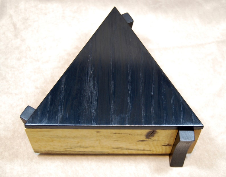 Triangle Box in Spalted Tamarind and Ebonized Oak - Etsy